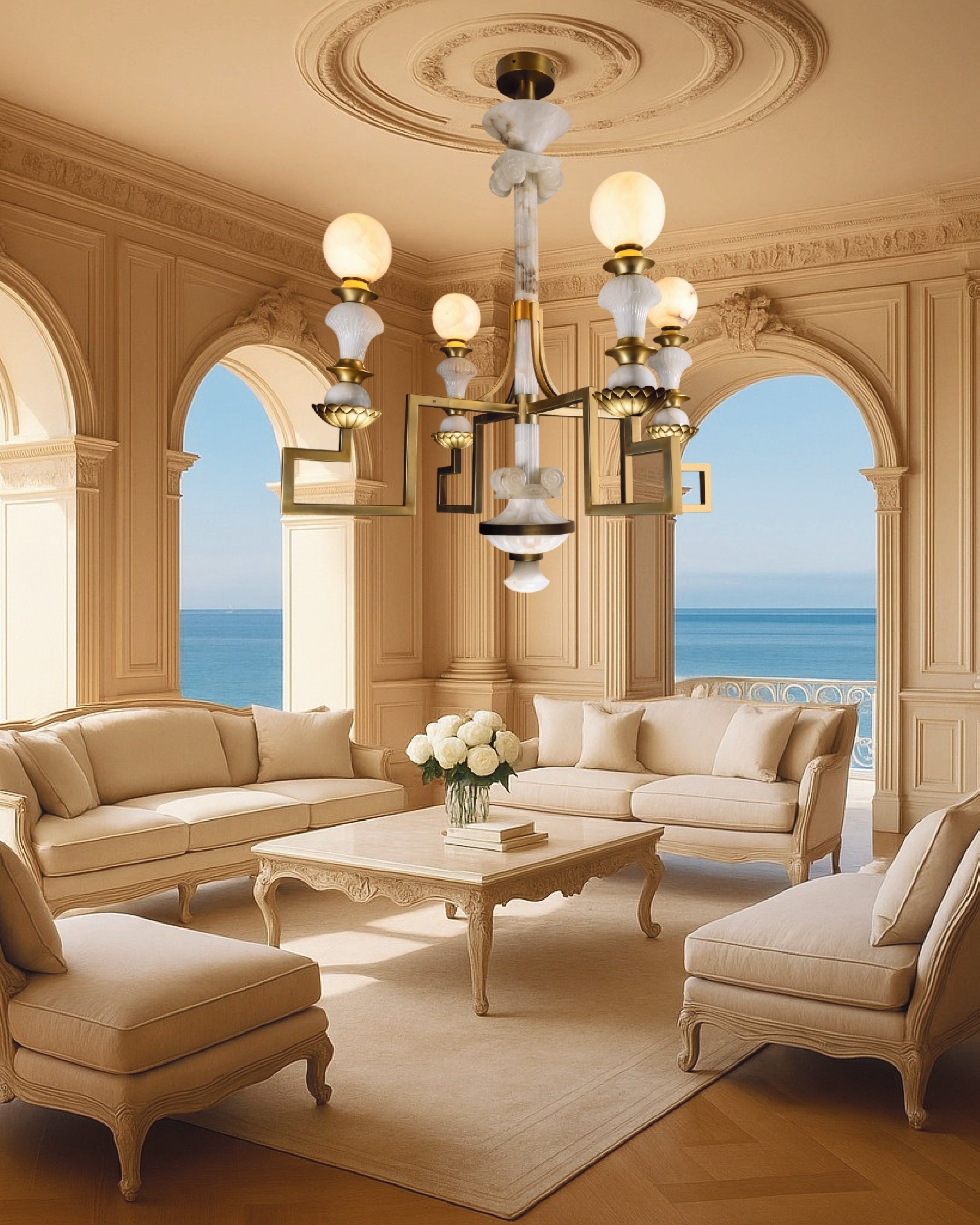 Lotus Citadel | Emanate Home – Alabaster & Brass Design