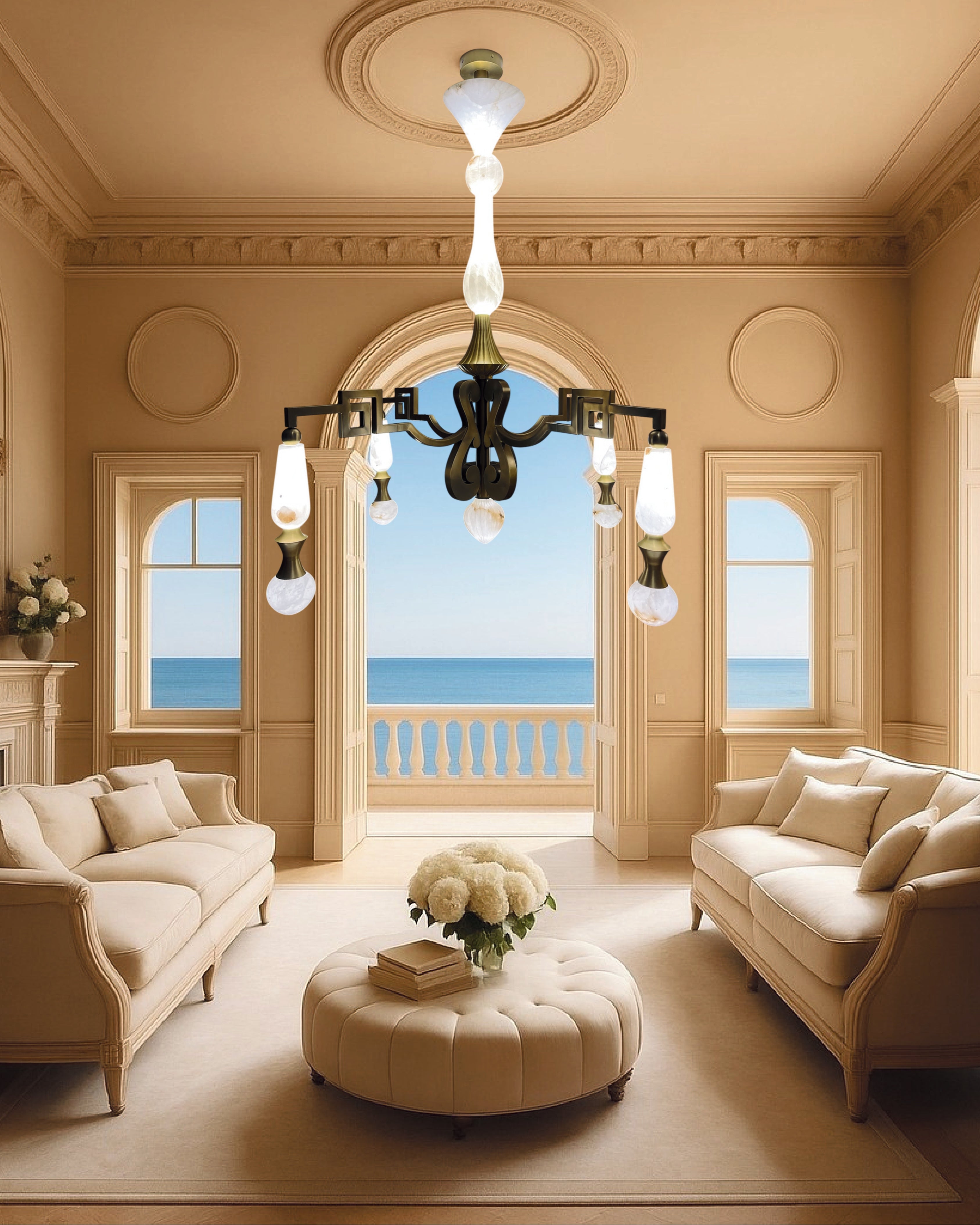 Sirocco Flame | Emanate Home – Alabaster & Brass Lighting